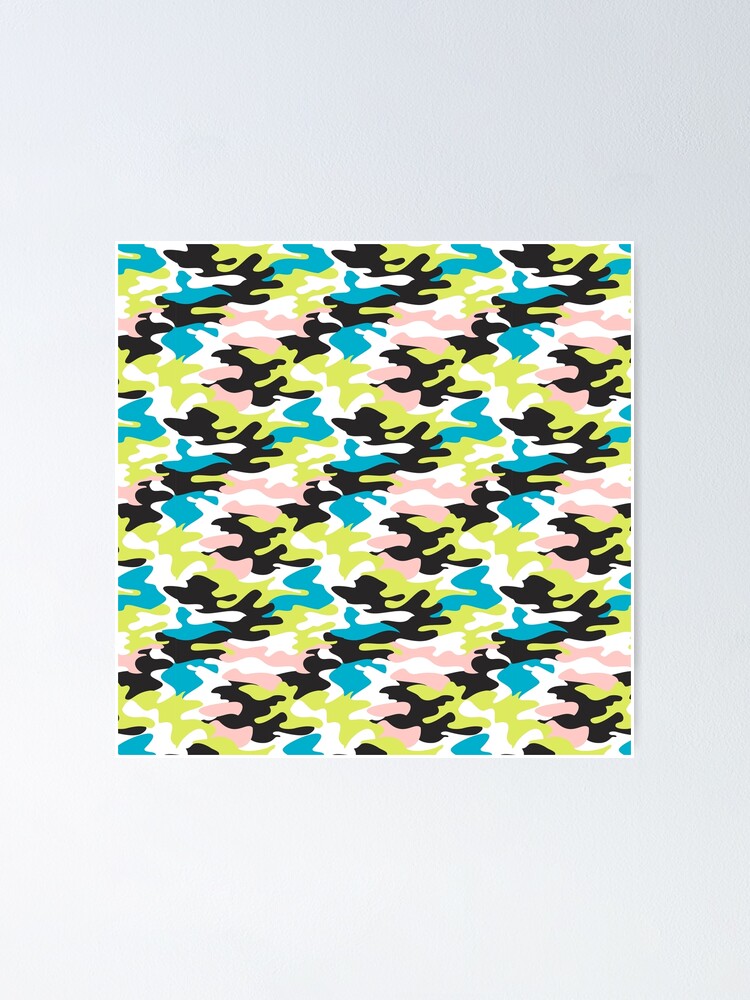 "Multi colour camo patterns" Poster for Sale by Awodhika | Redbubble