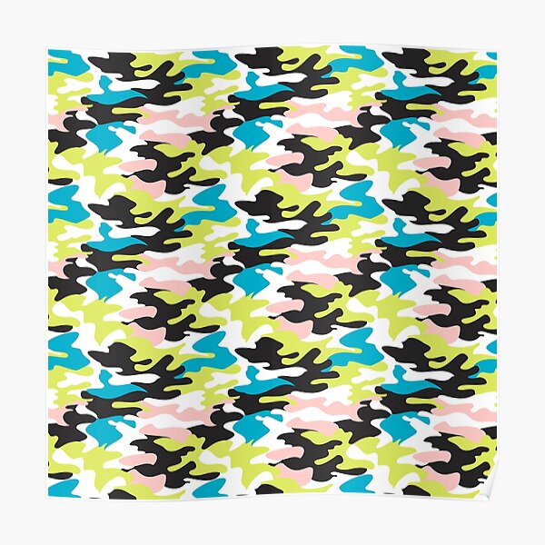 "Multi colour camo patterns" Poster for Sale by Awodhika | Redbubble