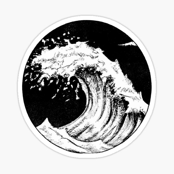 "Great wave" Sticker for Sale by Opalaeo | Redbubble