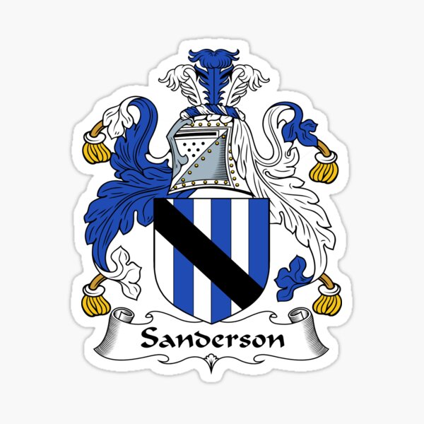 "Sanderson" Sticker for Sale by HaroldHeraldry | Redbubble