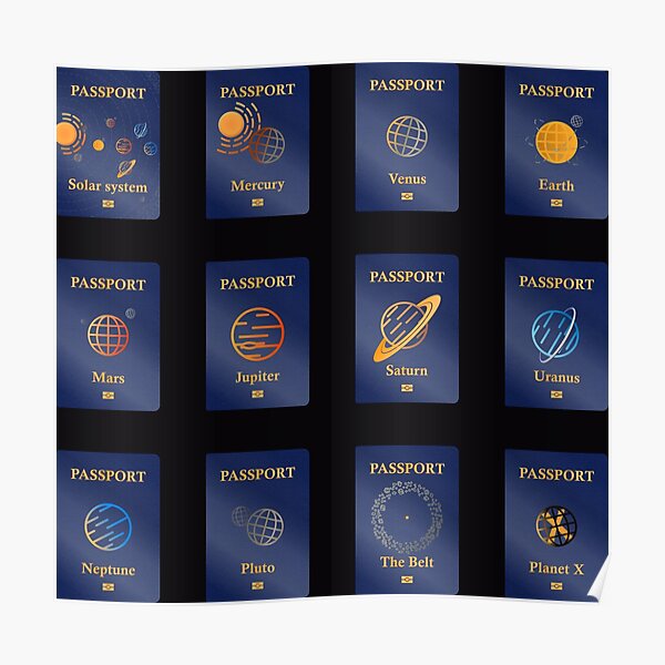 "Passports - Solar system - Blue" Poster for Sale by jc007 | Redbubble