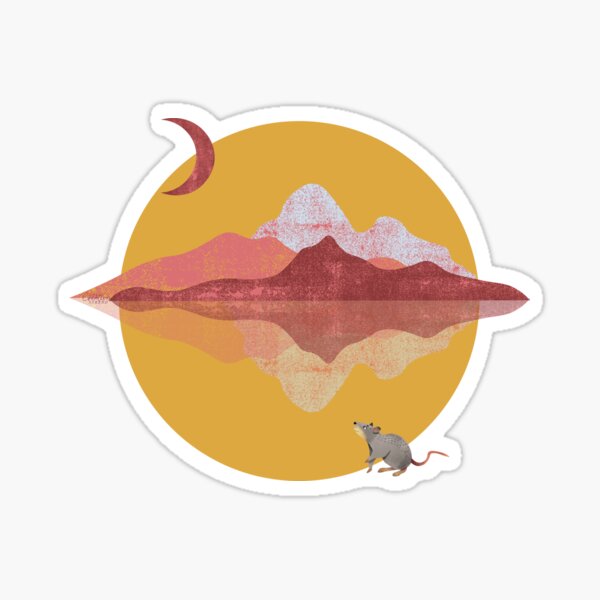 "Adventure time with a curious little rat." Sticker for Sale by ...