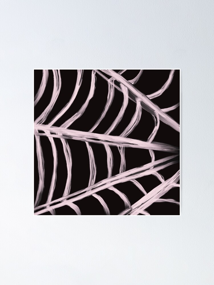 "Pastel Pink Spider Web Retro Illustration" Poster for Sale by ZaraRoza ...
