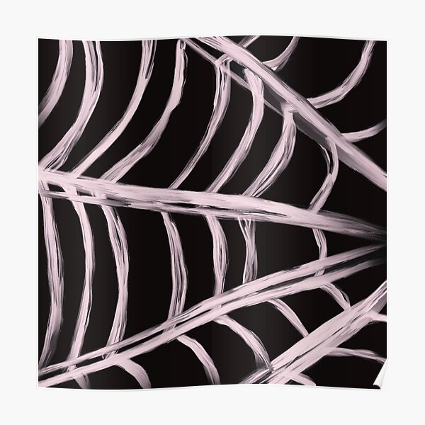 "Pastel Pink Spider Web Retro Illustration" Poster for Sale by ZaraRoza ...