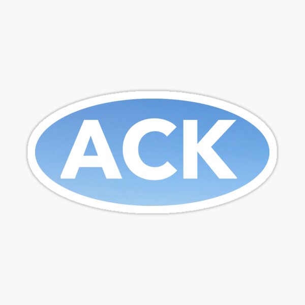 "ACK (Nantucket)" Sticker for Sale by Claireandrewss | Redbubble