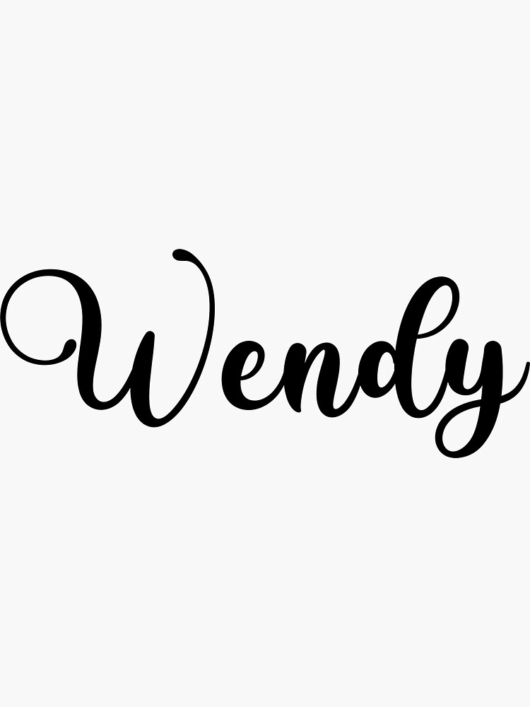 "Wendy Name - Handwritten Calligraphy" Sticker for Sale by YelenaStore ...