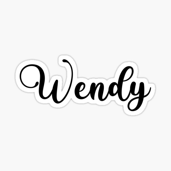 "Wendy Name - Handwritten Calligraphy" Sticker for Sale by YelenaStore ...