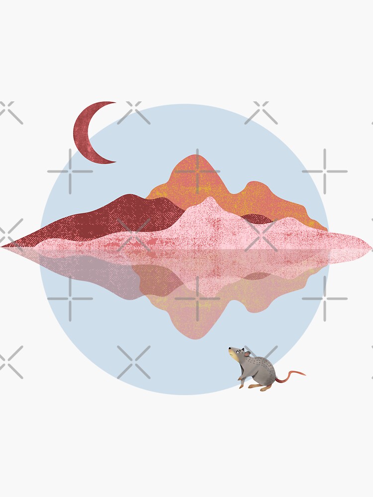 "Adventure time with a curious little rat." Sticker for Sale by ...