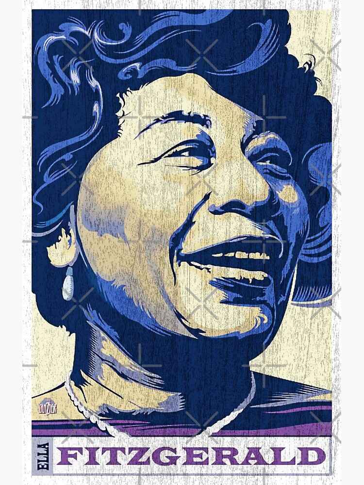 "Ella Legendary Jazz Musician" Sticker for Sale by Ginanimta | Redbubble