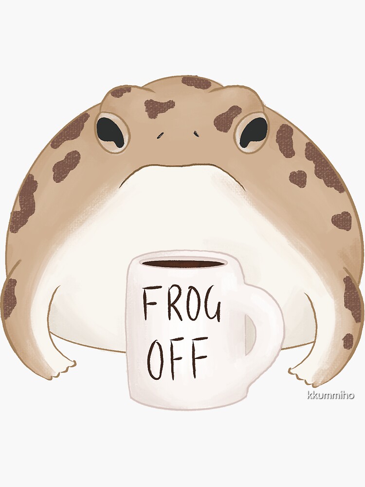 "grumpy frog" Sticker for Sale by kkummiho | Redbubble
