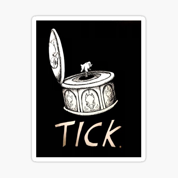 "Music Box, Black and white" Sticker for Sale by Brighttusk | Redbubble