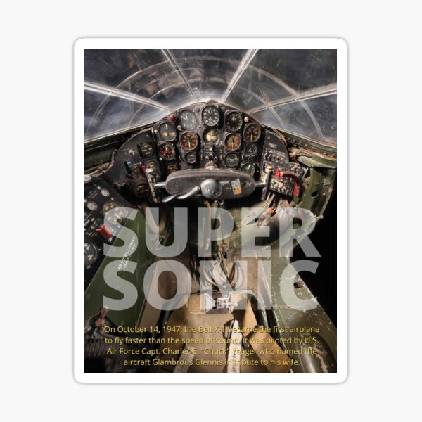 "SUPERSONIC - BELL X-1" Sticker for Sale by BigCreation | Redbubble