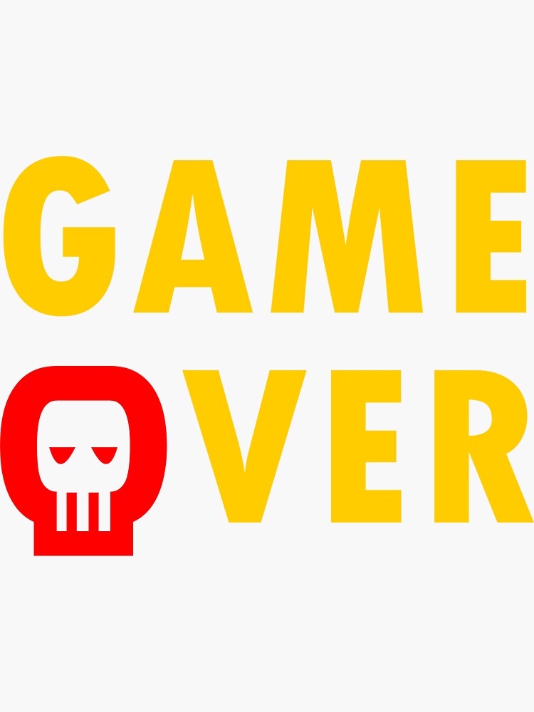 "Game over logo design " Sticker for Sale by Eremeister123 | Redbubble