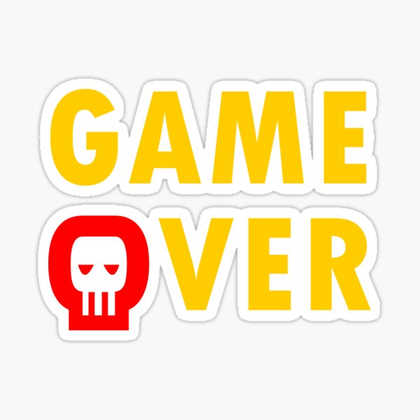 "Game over logo design " Sticker for Sale by Eremeister123 | Redbubble