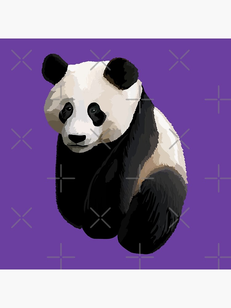 "Royal Purple - Realistic Giant Panda Illustration" Poster for Sale by ...
