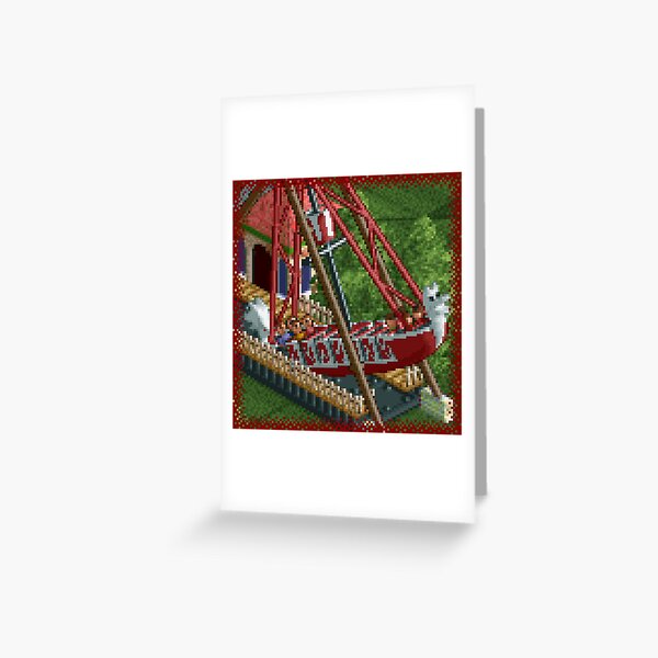 "RollerCoaster Tycoon RCT 1 - Swinging Pirate Ship" Greeting Card for ...