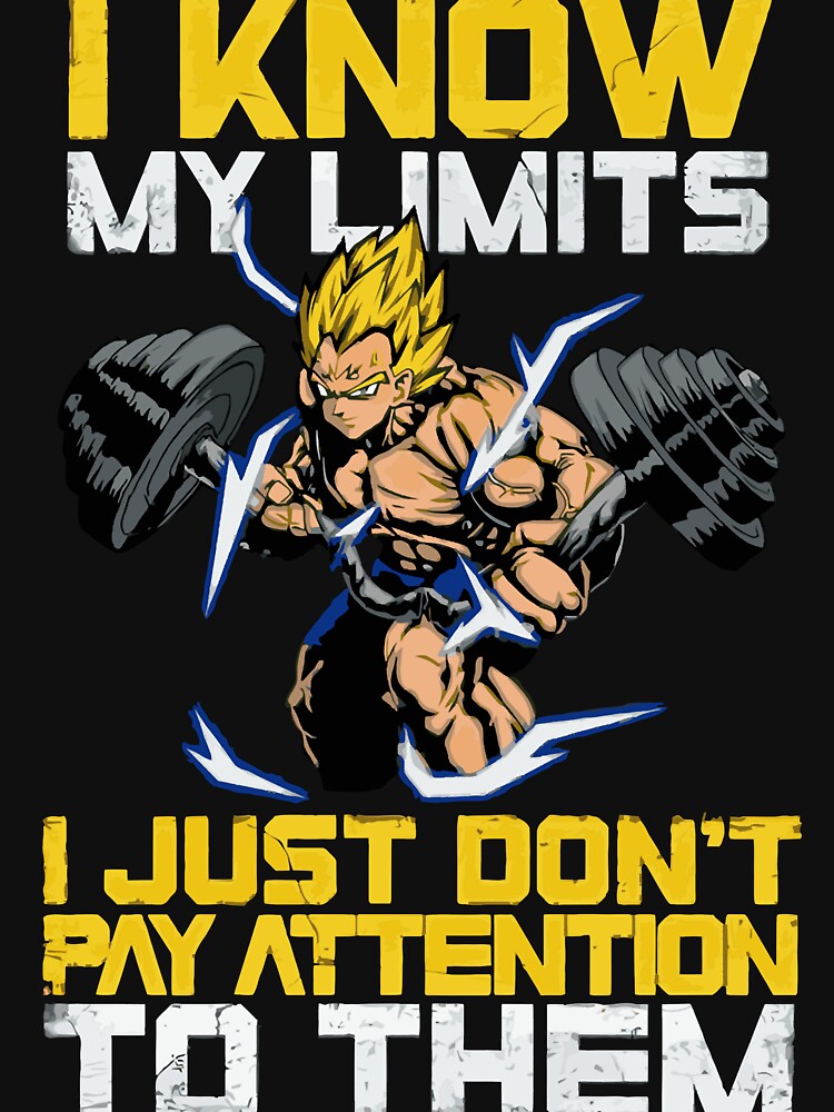 "Dragon Ball Gym Super Saiyan Prince Majin Vegeta Gym Training" T-shirt ...