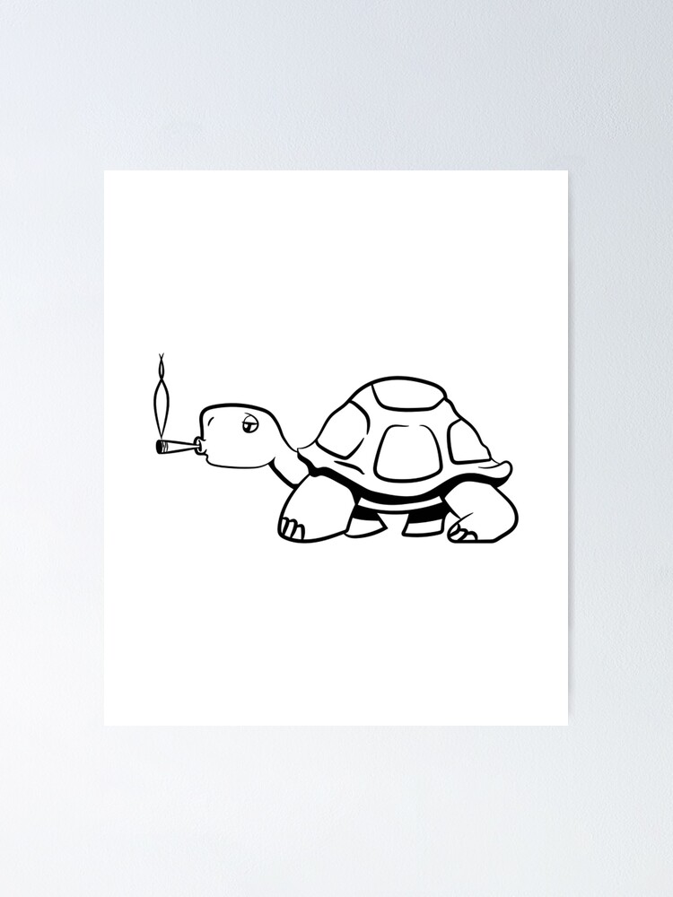 "Turtle kiffen joint" Poster for Sale by Mikenco | Redbubble