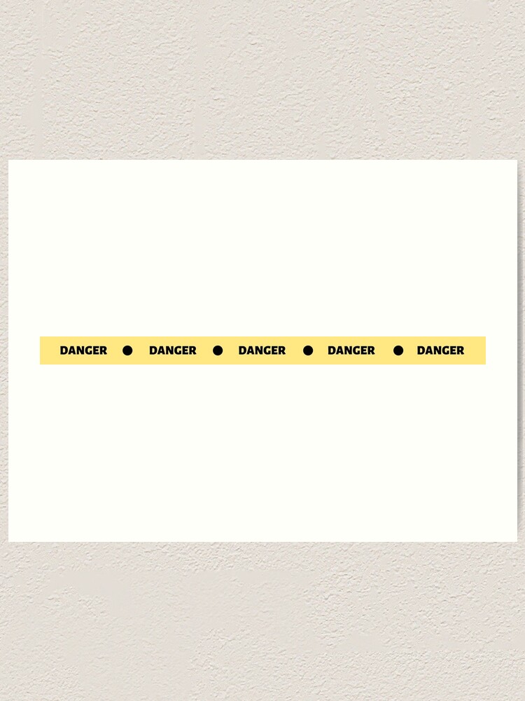 "Warning danger to attract attention. Black and yellow stripped line ...