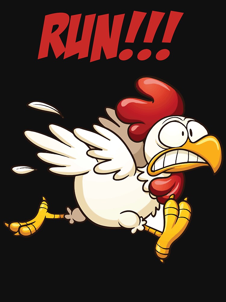 "run chicken run meme" T-shirt for Sale by DiceRollTee | Redbubble ...