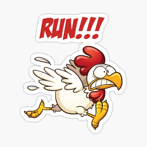 Run Chicken Run Meme Sticker For Sale By Dicerolltee Redbubble
