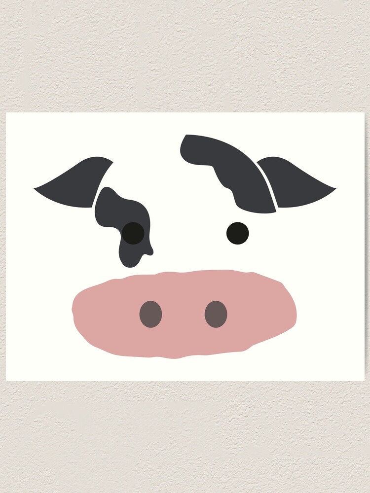 "Cute Cow Face " Art Print for Sale by theredfoxs | Redbubble