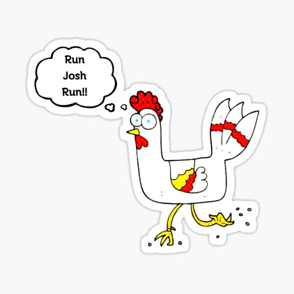 Running Chicken Sticker For Sale By Dicerolltee Redbubble