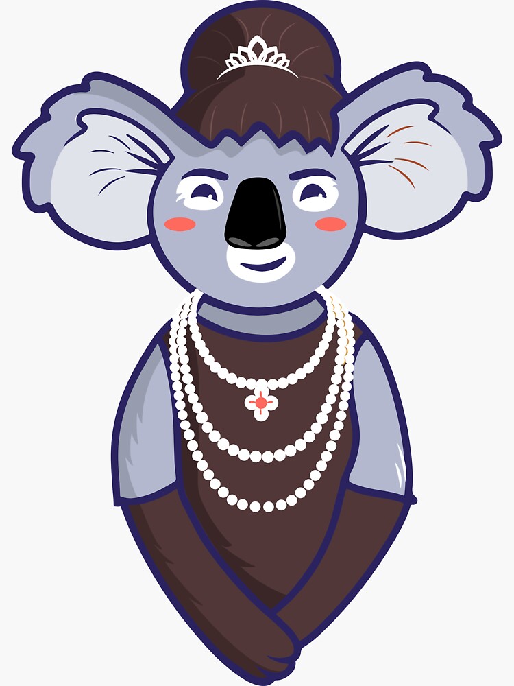 "Princess Koala" Sticker for Sale by Alesya-letter1 | Redbubble