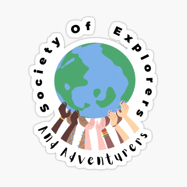 "society of Explorers and Adventurers" Sticker for Sale by ENIGMAT ...