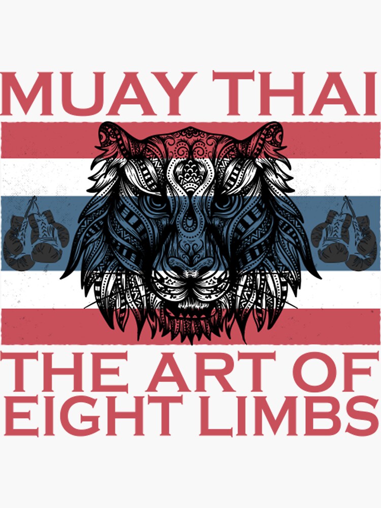 "Retro Muay Thai The Art of Eight Limbs" Sticker for Sale by ...