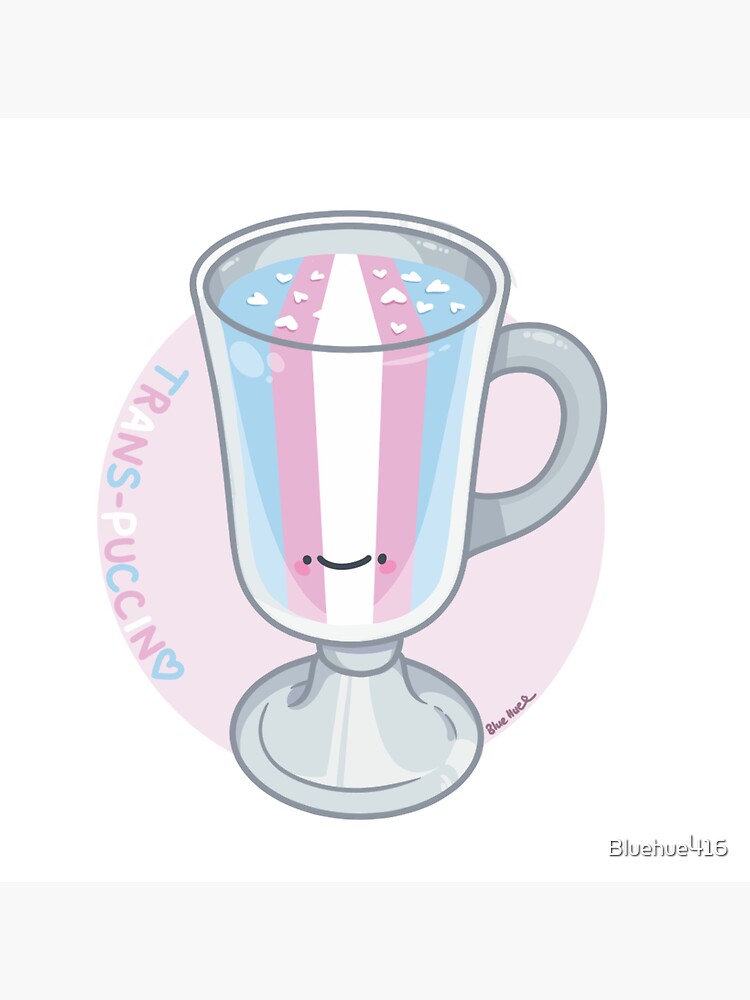 "TRANS-puccino! LGBTQ+ Coffee Art" Sticker for Sale by Bluehue416 ...