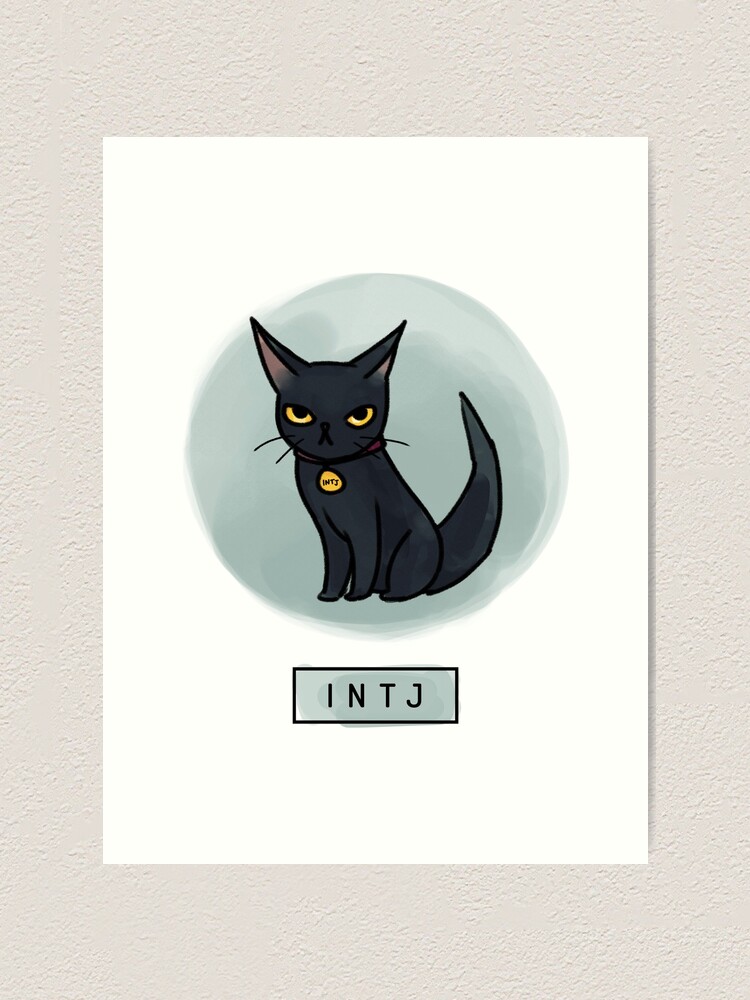 "MBTI Cats: INTJ" Art Print by eilamona | Redbubble