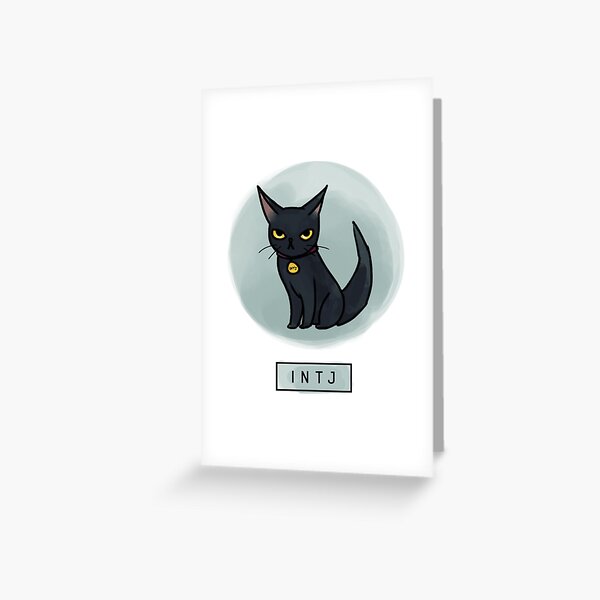 "MBTI Cats: INTJ" Greeting Card for Sale by eilamona | Redbubble