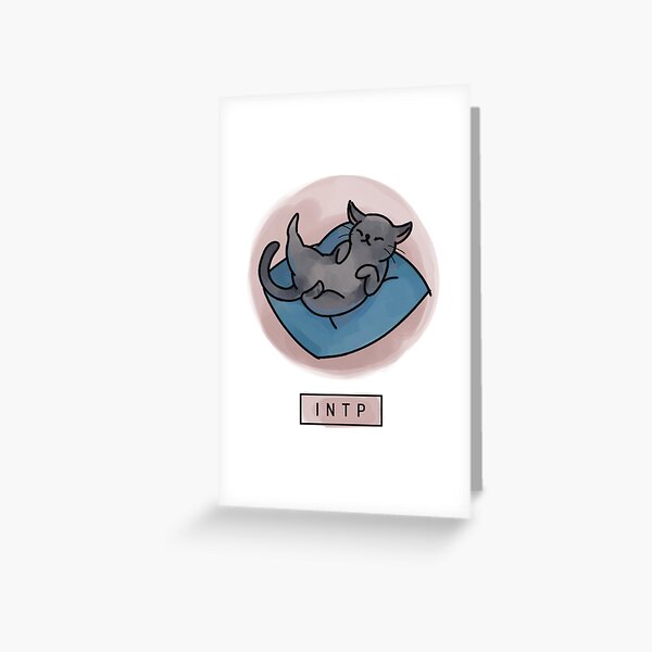 "MBTI Cats: INTP" Greeting Card by eilamona | Redbubble
