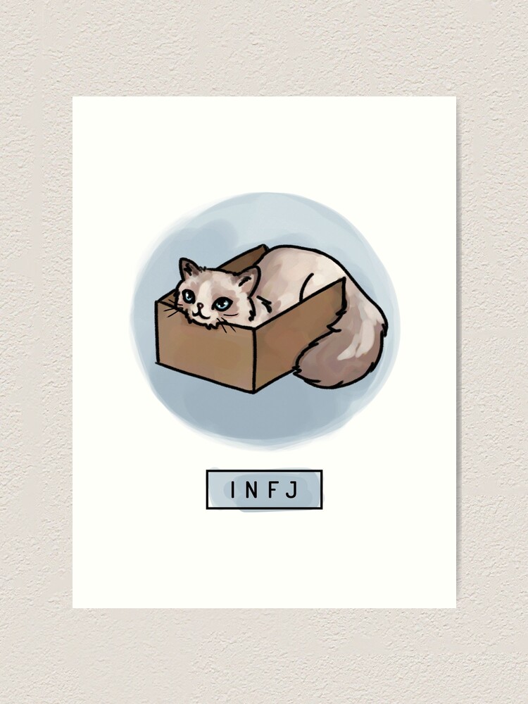 "MBTI Cats: INFJ" Art Print for Sale by eilamona | Redbubble