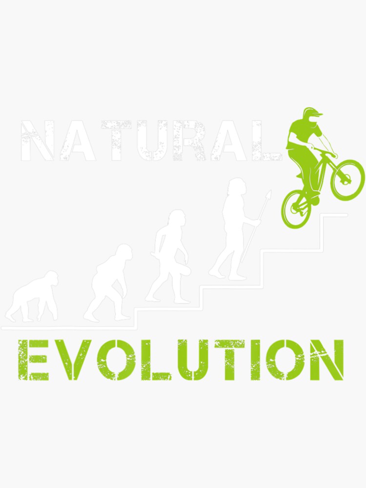 "Mountain Bike Evolution Mtb Downhill Freeride Biking Sports" Sticker ...