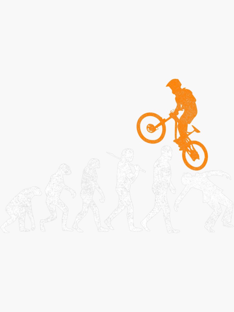 "Mountain Bike Evolution Biker Jump Mtb Trail Ride" Sticker for Sale by ...