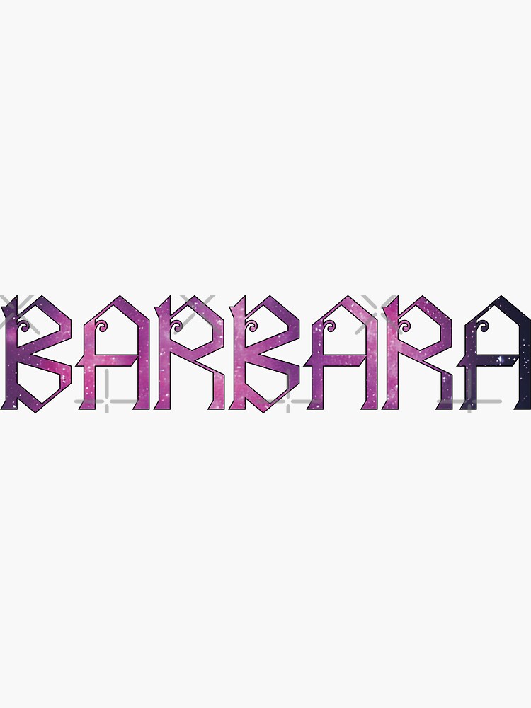 "BARBARA Name I - My name is BARBARA - typography name - Galaxy Vibe ...
