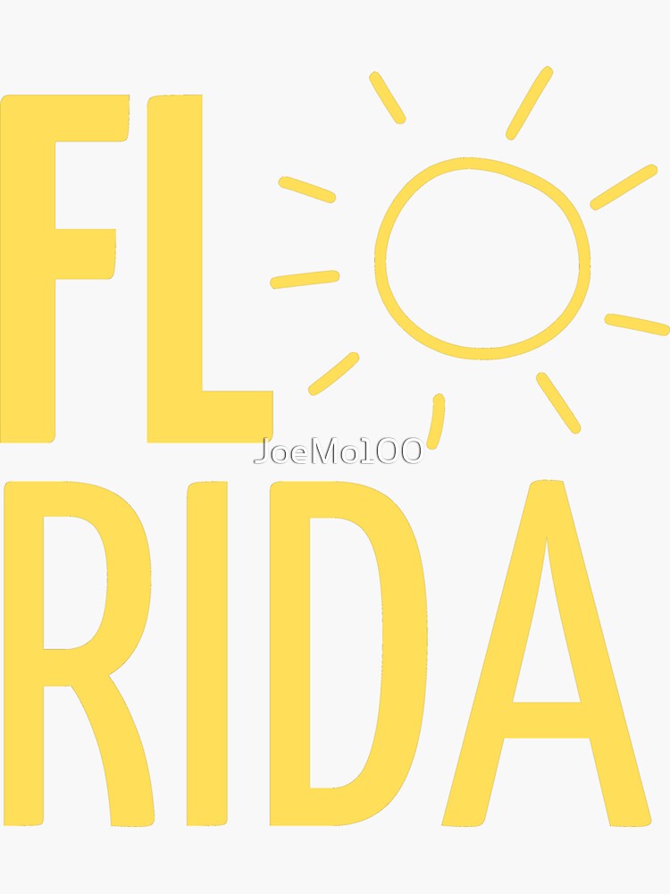 "Florida Sunshine State" Sticker for Sale by JoeMo100 | Redbubble