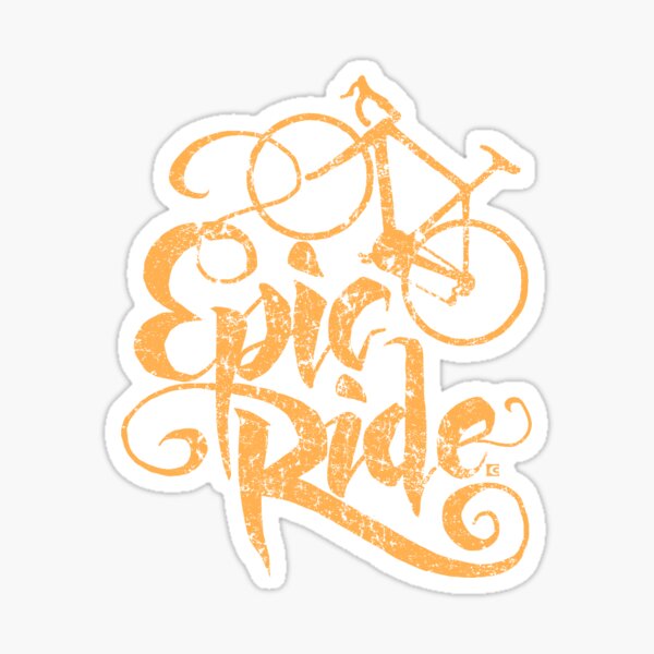"Epic Ride Road Bike" Sticker by c0nr4d | Redbubble