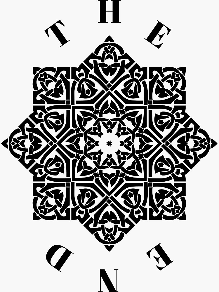 "Transparent Background "THE END" Art" Sticker for Sale by ...