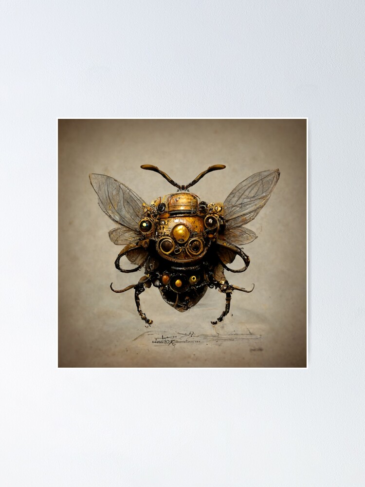 "Steampunk bee 2" Poster for Sale by Scionic | Redbubble