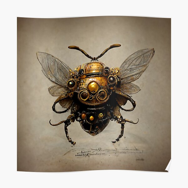 "Steampunk bee 2" Poster for Sale by Scionic | Redbubble