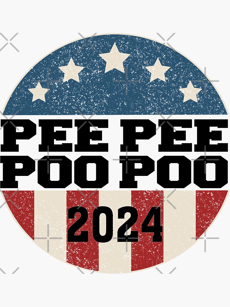 "Funny PeePee PooPoo 2024 Bumper" Sticker for Sale by PoliticalRally | Redbubble