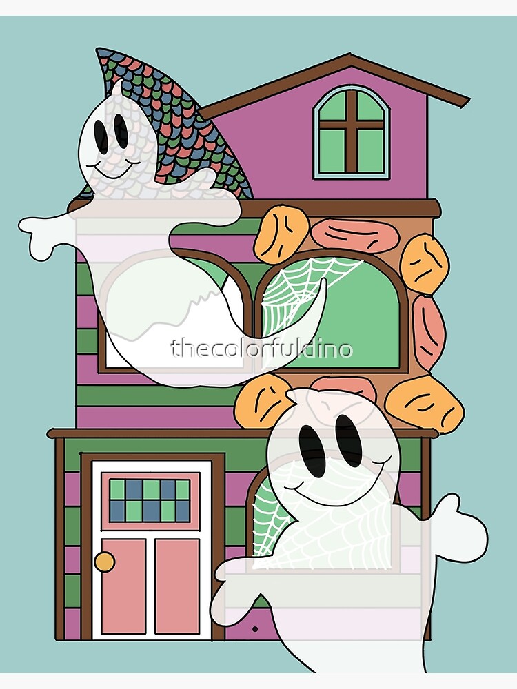 "Ghost Haunted House | Retro Halloween" Poster for Sale by ...
