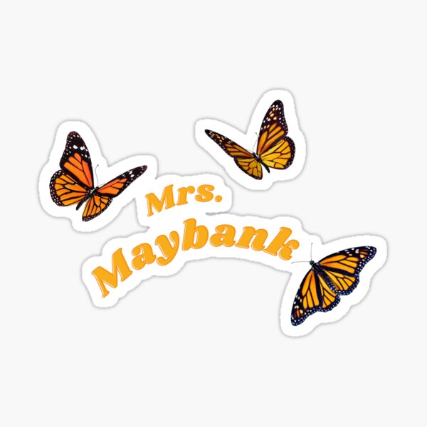 "Mrs Maybank" Sticker for Sale by skillylilly | Redbubble