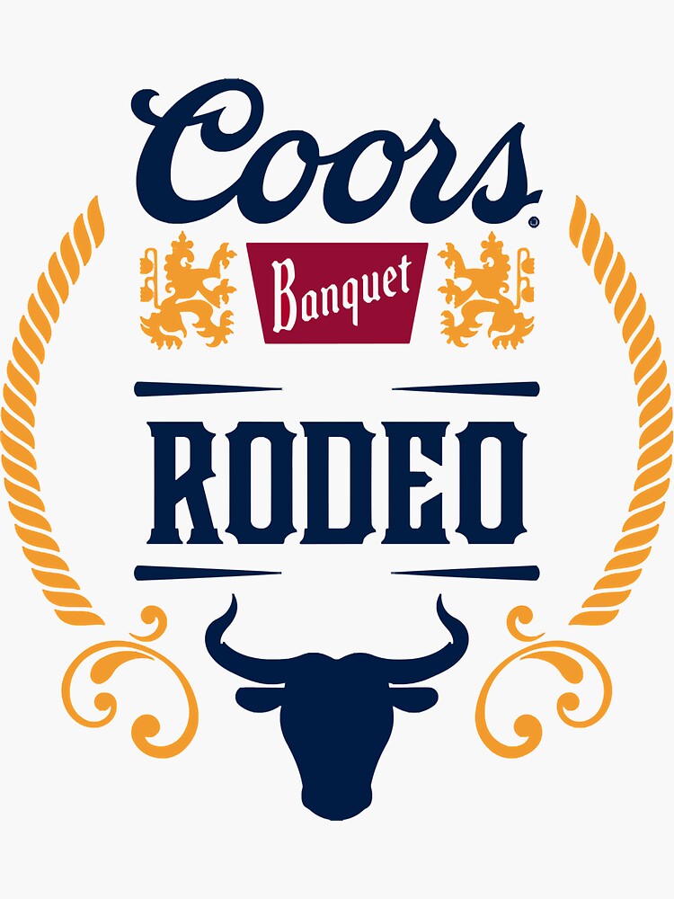 "Coors Banquet Rodeo Logo Distressed" Sticker for Sale by monicalfmahan ...