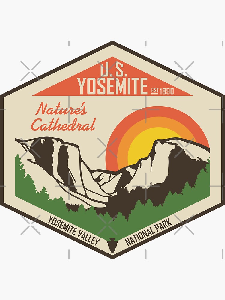 "Yosemite National Park" Sticker for Sale by moosewop | Redbubble