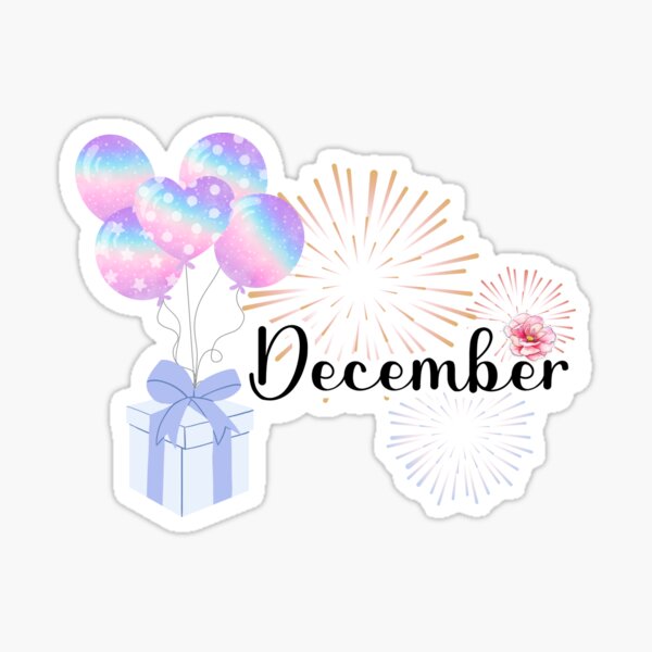 "Happy Birthday December " Sticker for Sale by BestSj | Redbubble