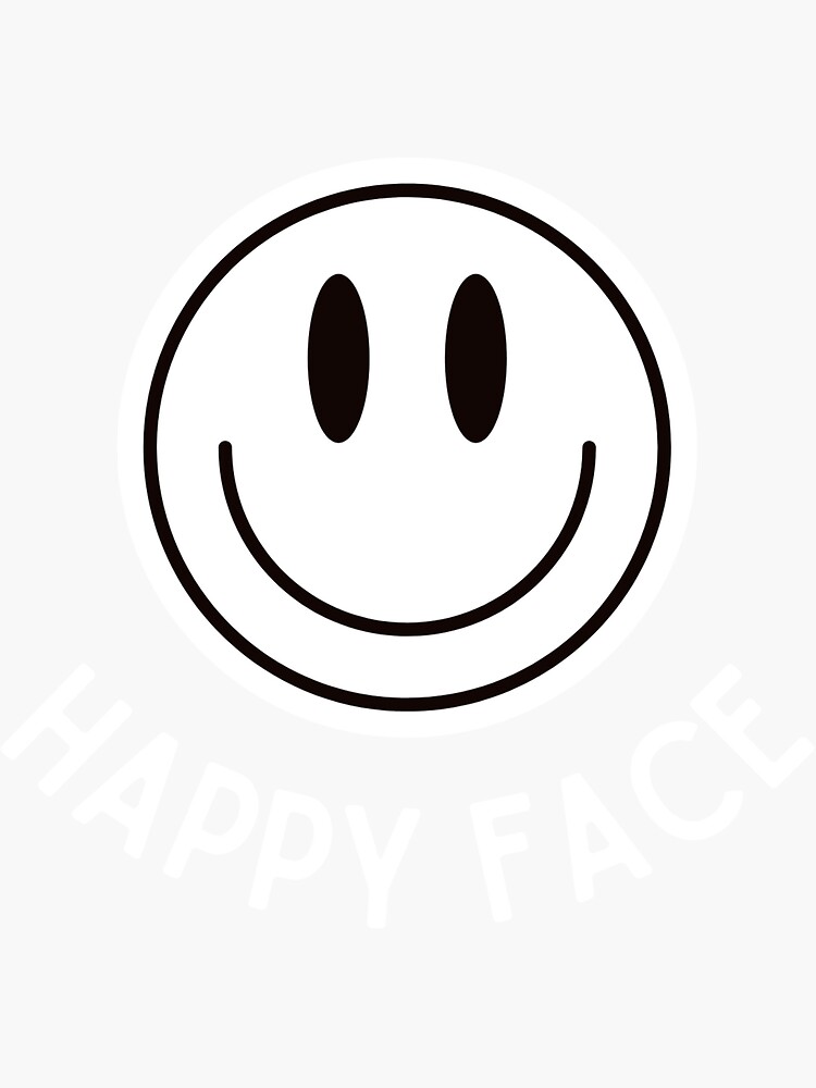 Happy Face Sticker For Sale By Fidahussain5 Redbubble